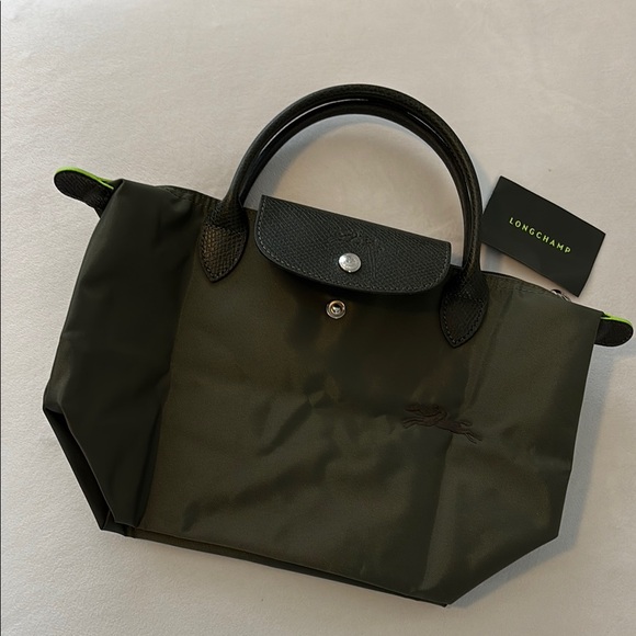 Longchamp | Bags | Longchamp Dark Green Le Pliage Small Tote Special ...
